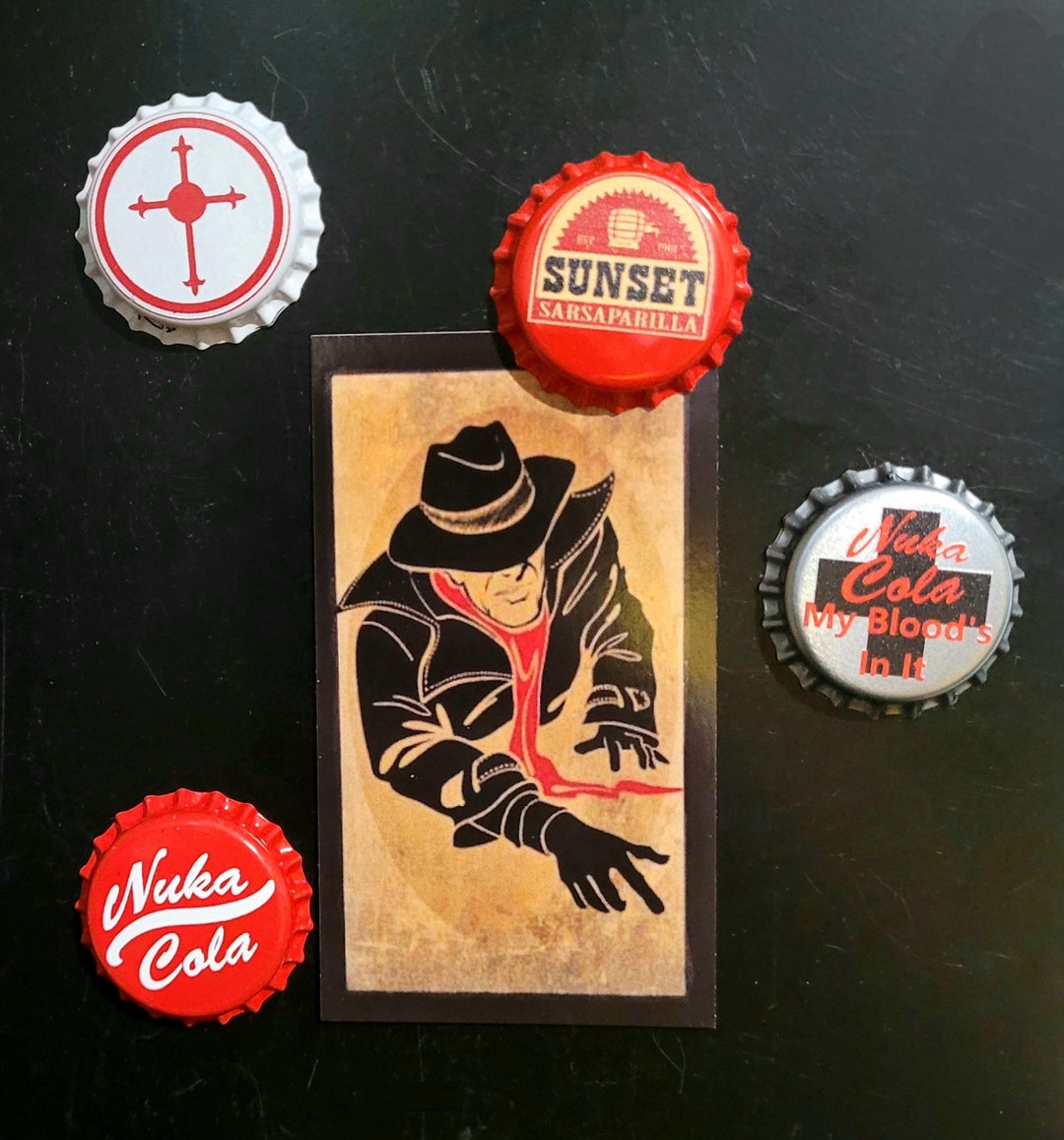 Magnet Bottle Caps. Fallout Inspired, High Quality Printed on the Caps ...