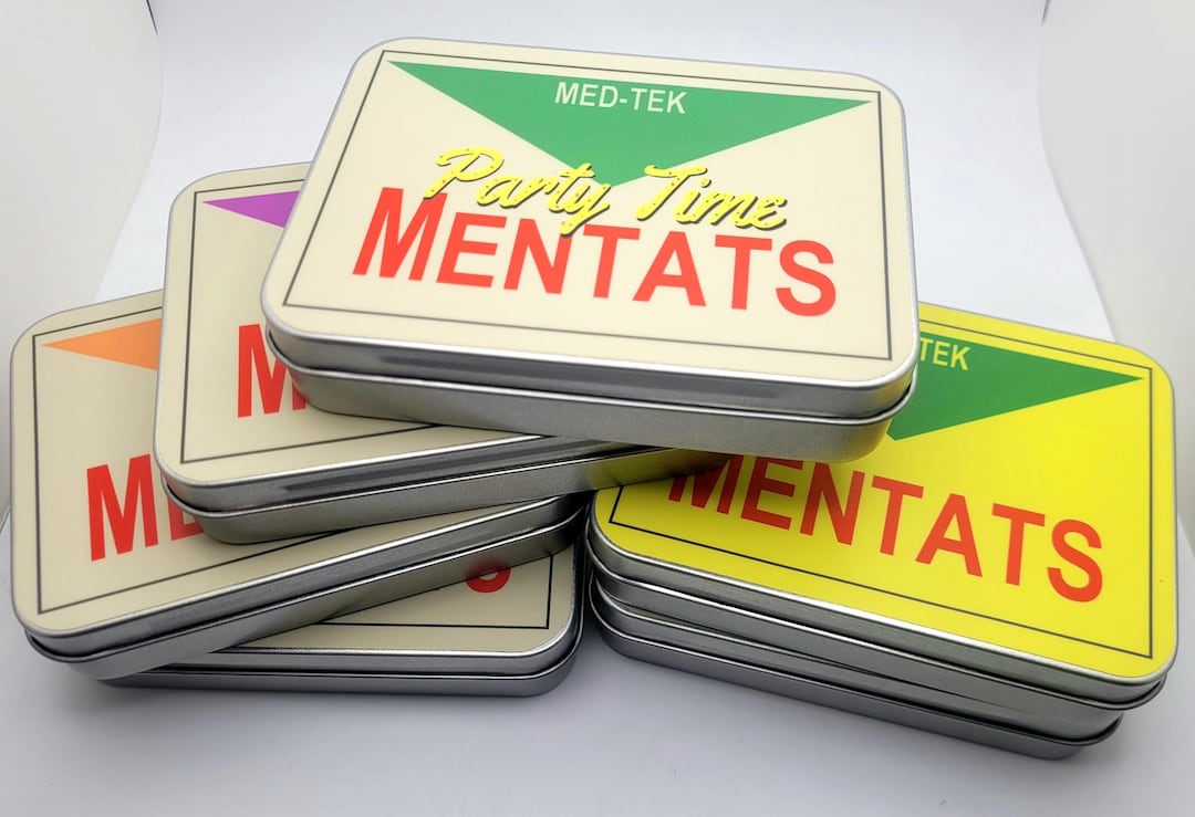 Mentats You Pick Flavor Weathered or Clean Hinged Metal Food Safe Tins ...