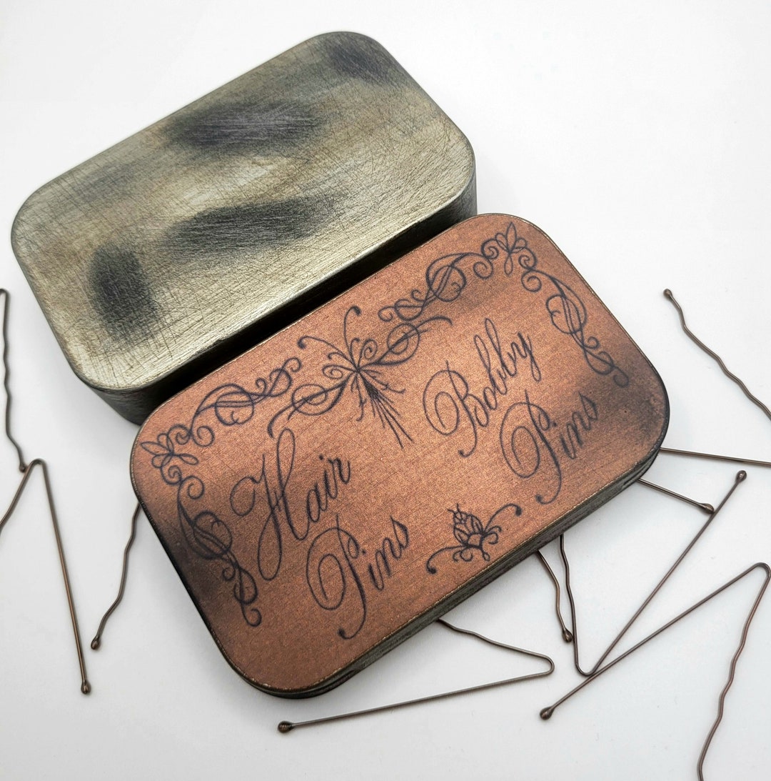 Fallout Inspired Unofficial Weathered Hair Bobby Pins Hinged Tin ...