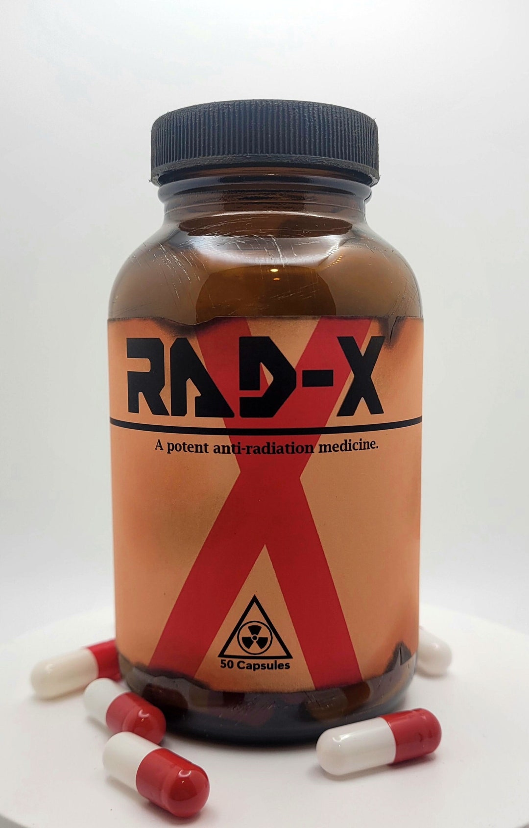 Fallout 4 Inspired Unofficial Weathered Rad-x Glass Bottle Container ...