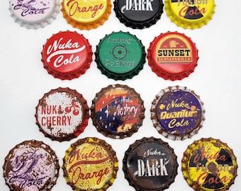 Fallout Nuka Cola Bottlecaps Fallout Inspired - Etsy