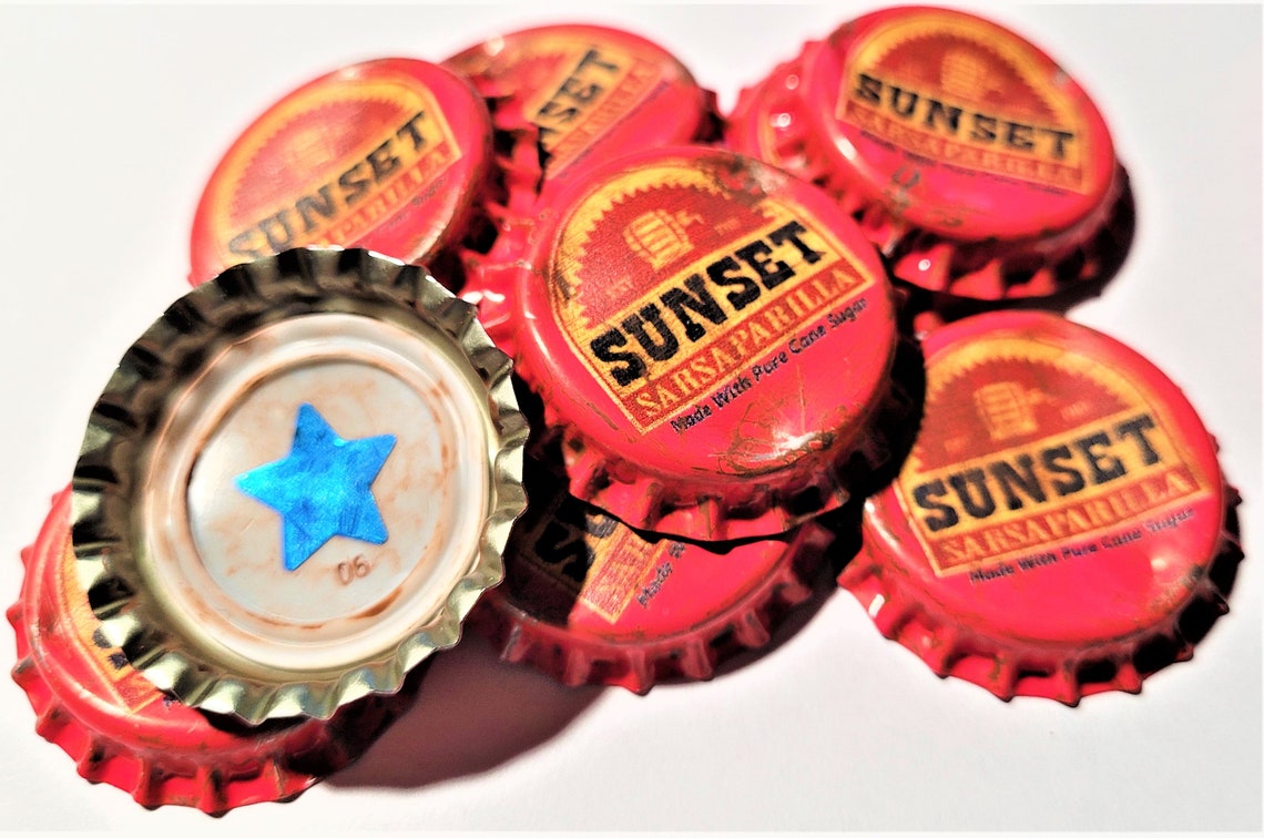 Set of 10 Fallout Unofficial Sunset Sarsaparilla Bottle Caps 1 | Etsy