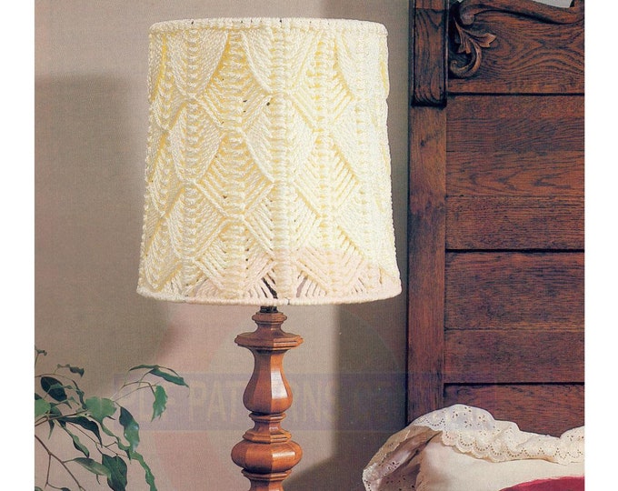 Vintage Macrame Night Life Lamp Shade Pattern Instant Download - Etsy