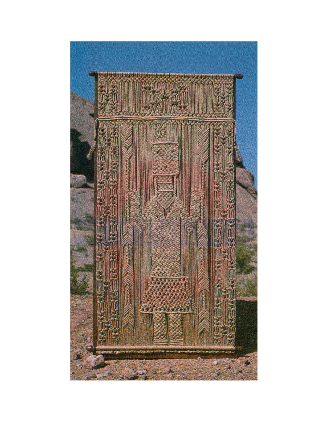 Vintage 70s "yei" Macrame Hanging Pattern Instant Download PDF 4 Pages ...