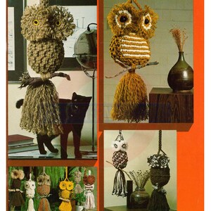 Rascals! - 13 Vintage Macrame Owl Patterns Instant Download PDF 24 ...
