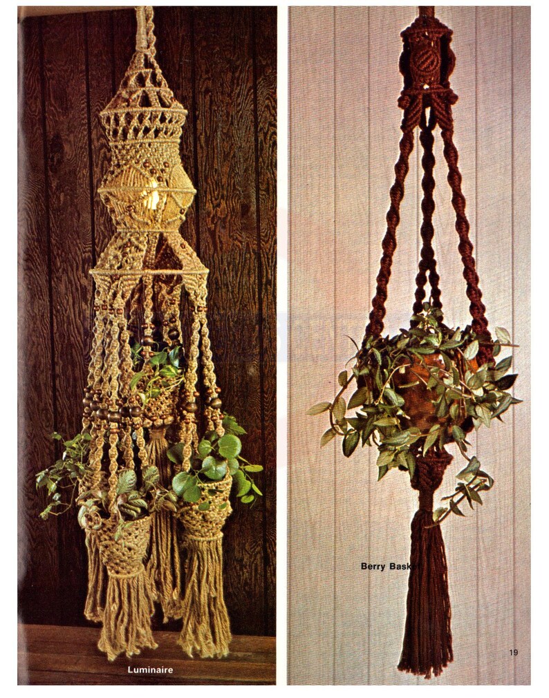 Macramé Today 14 Vintage 70s Macrame Patterns Instant - Etsy