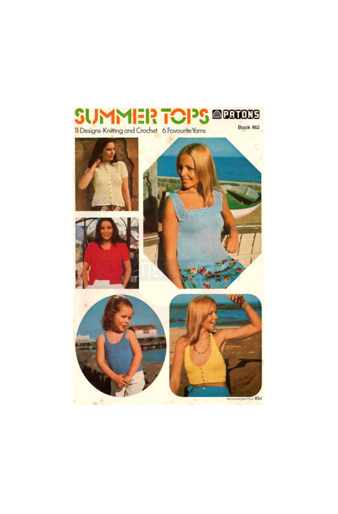 Patons 462 Summer Tops - 70s Knitting and Crochet Patterns for Women's ...