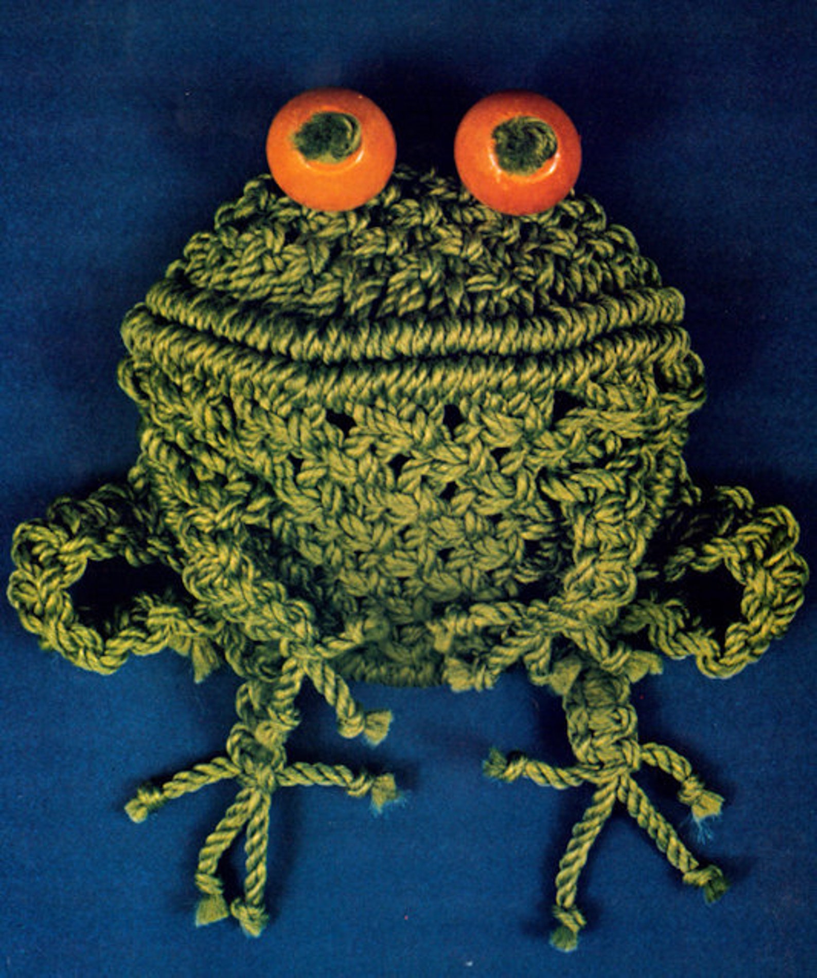 Vintage 70s Macrame Frog Pattern Instant Download PDF 2 Pages - Etsy