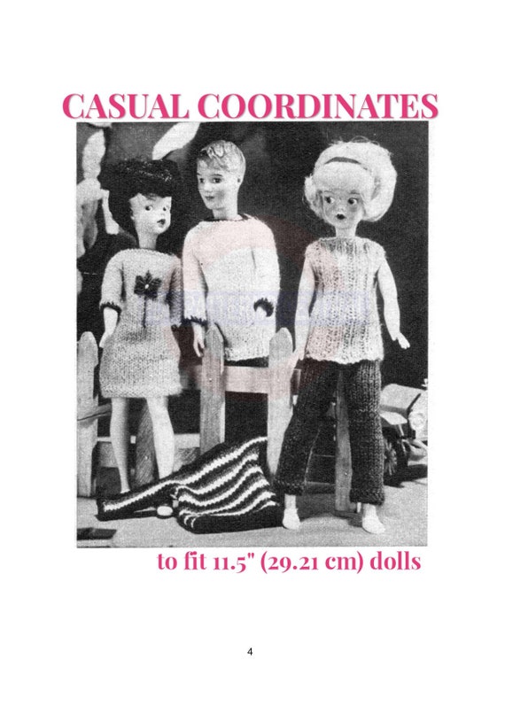 Eight Vintage 1965 Doll Patterns Instant Download PDF 17 Pages | Etsy