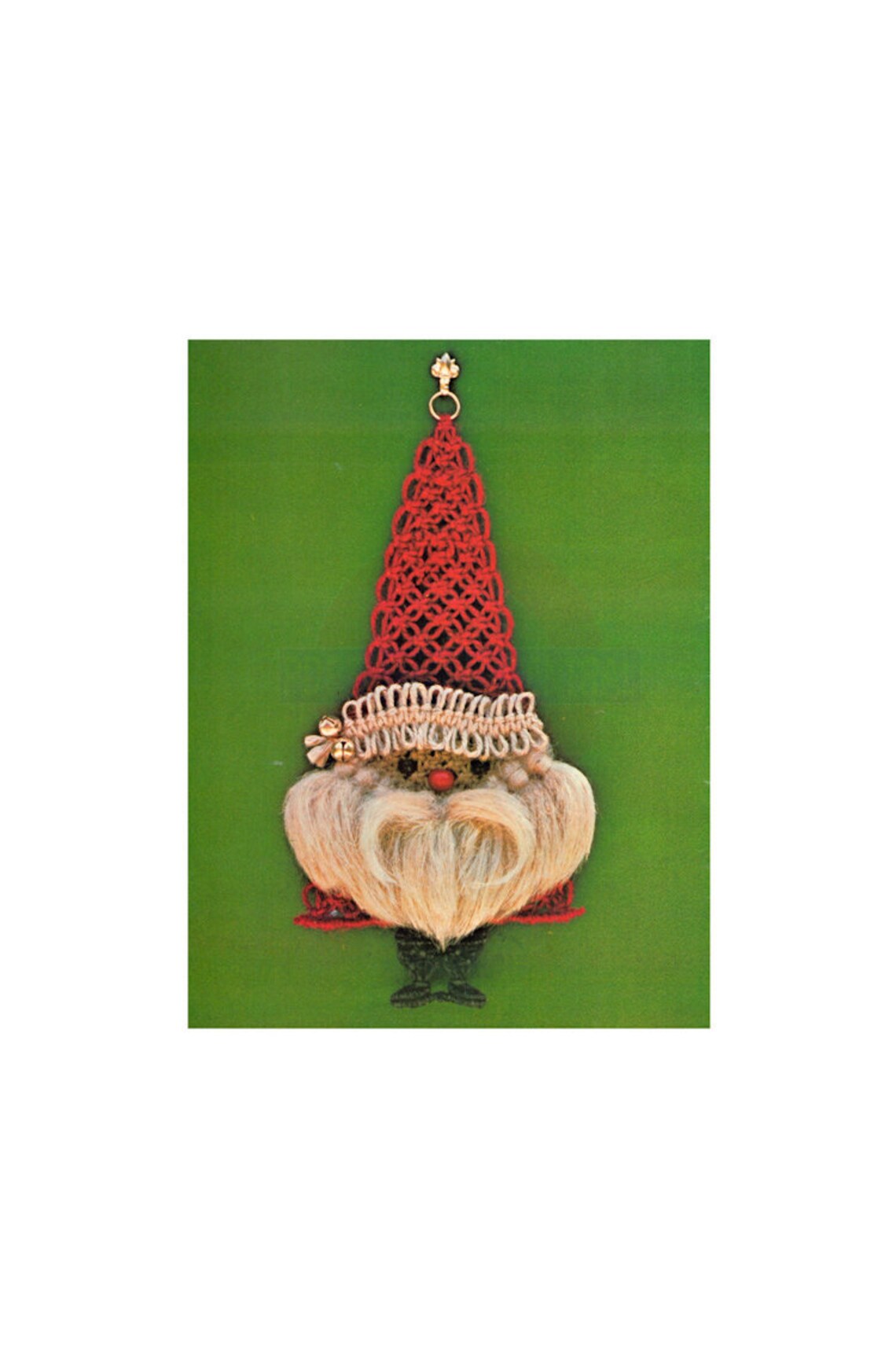 Vintage 70s Macrame Santa Pattern Instant Download PDF 9 Pages - Etsy ...