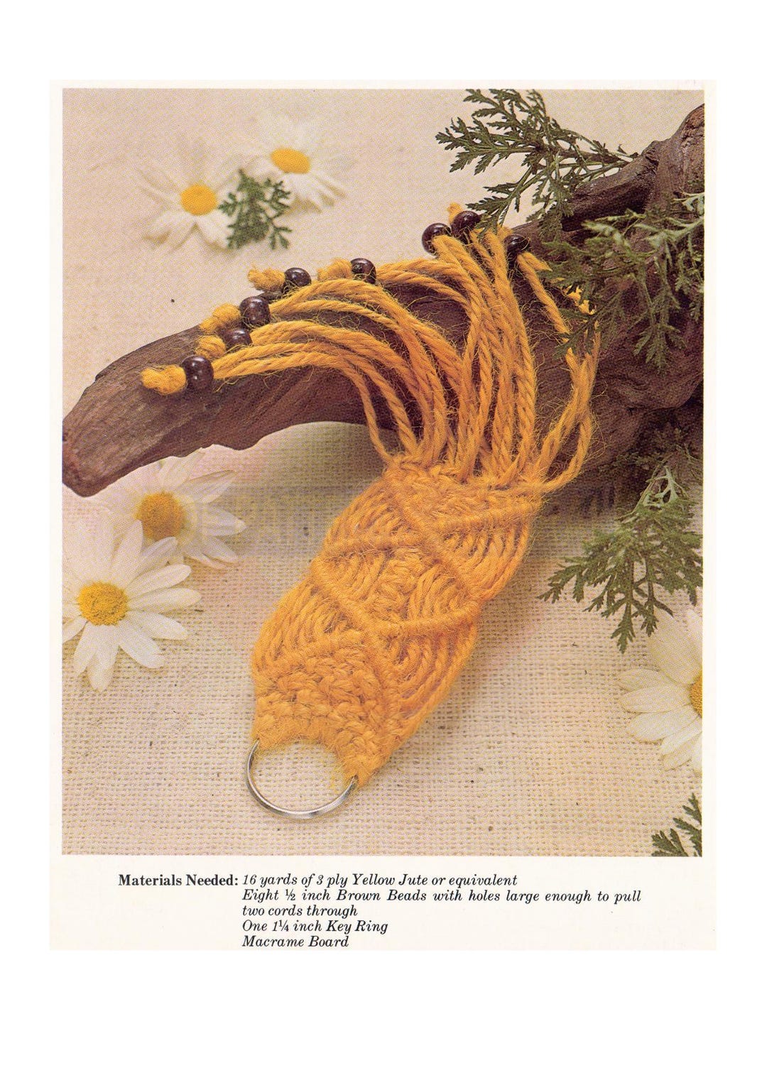 Vintage 70s Key Chain Pattern Instant Download PDF 2 Pages Plus File ...