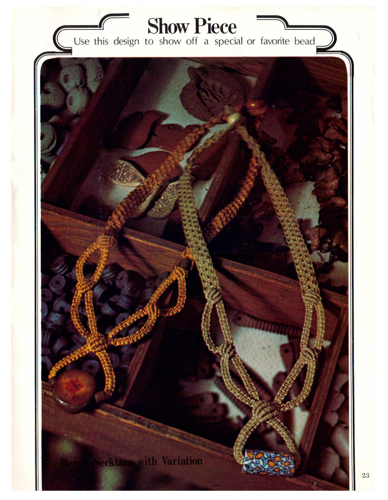 Macrame Jewelry and Belts Macrame Patterns Symphony of Strings 1976 ...