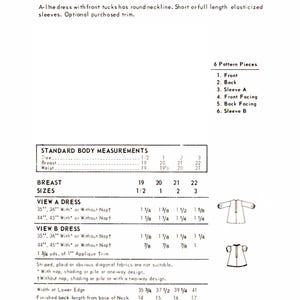 PDF INSTANT DOWNLOAD: 70s Toddlers' A-line Dress With Front Tucks ...