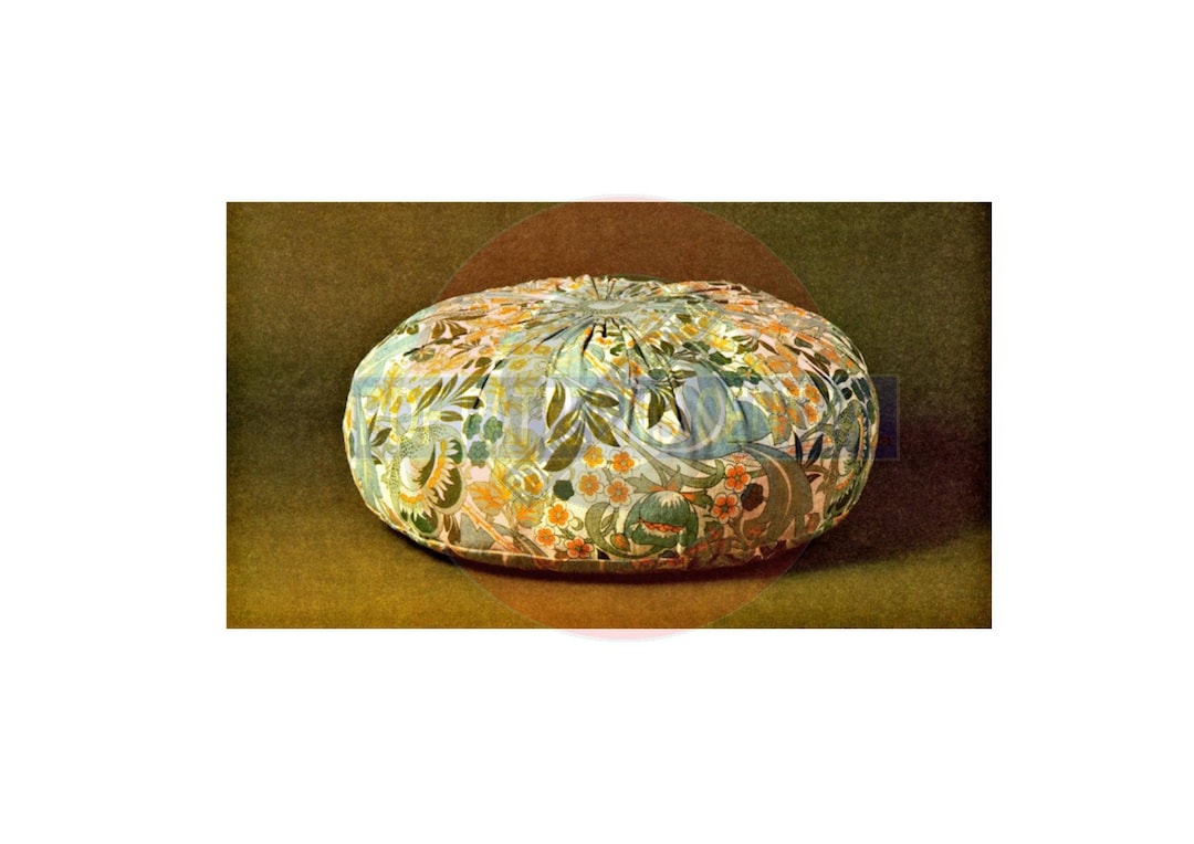 Vintage 70s Giant Floor Cushion, Detailed Drafting and Sewing ...