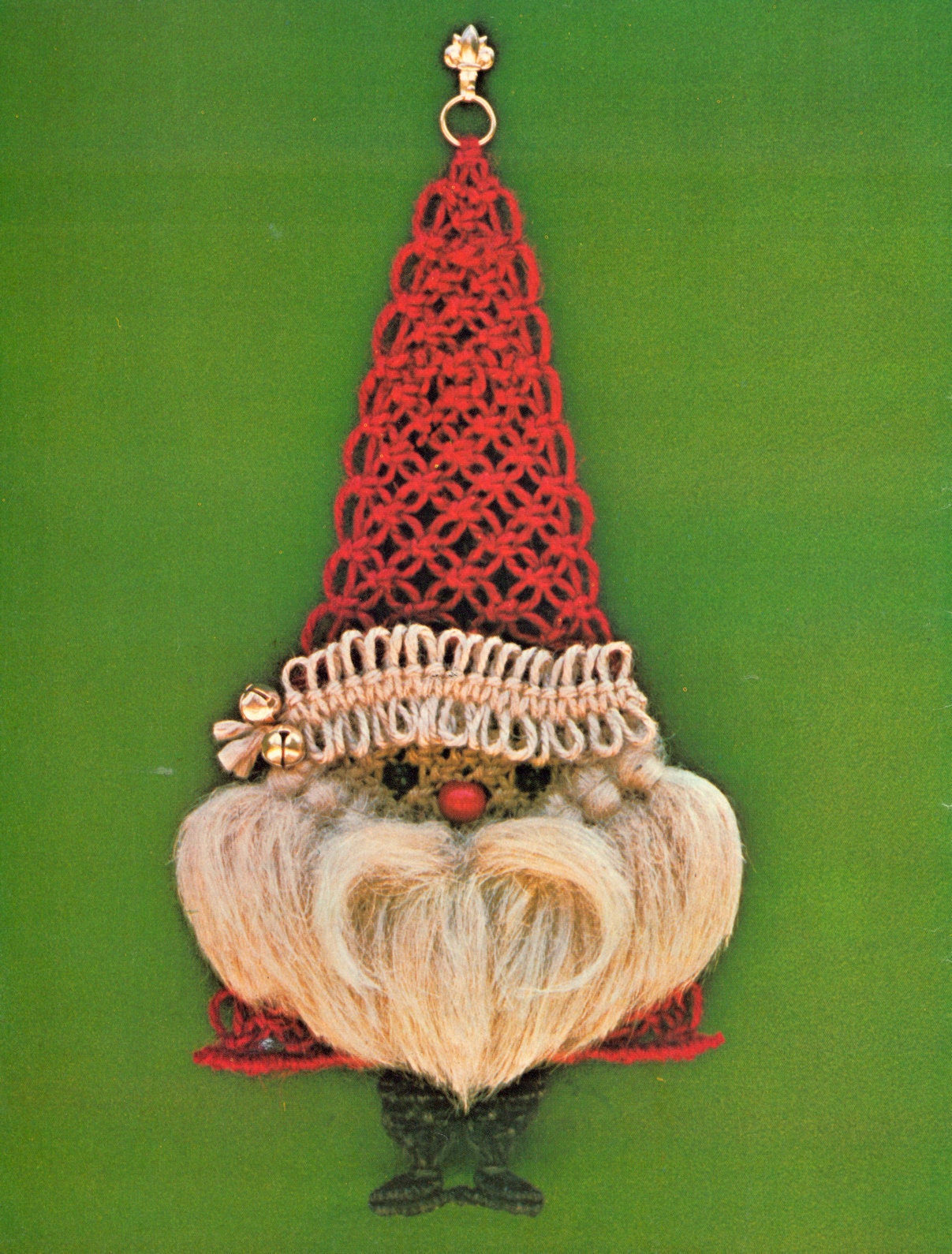 Vintage 70s Macrame Santa Pattern Instant Download PDF 9 Pages - Etsy ...