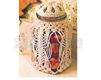 Macrame Pattern Jar - Etsy