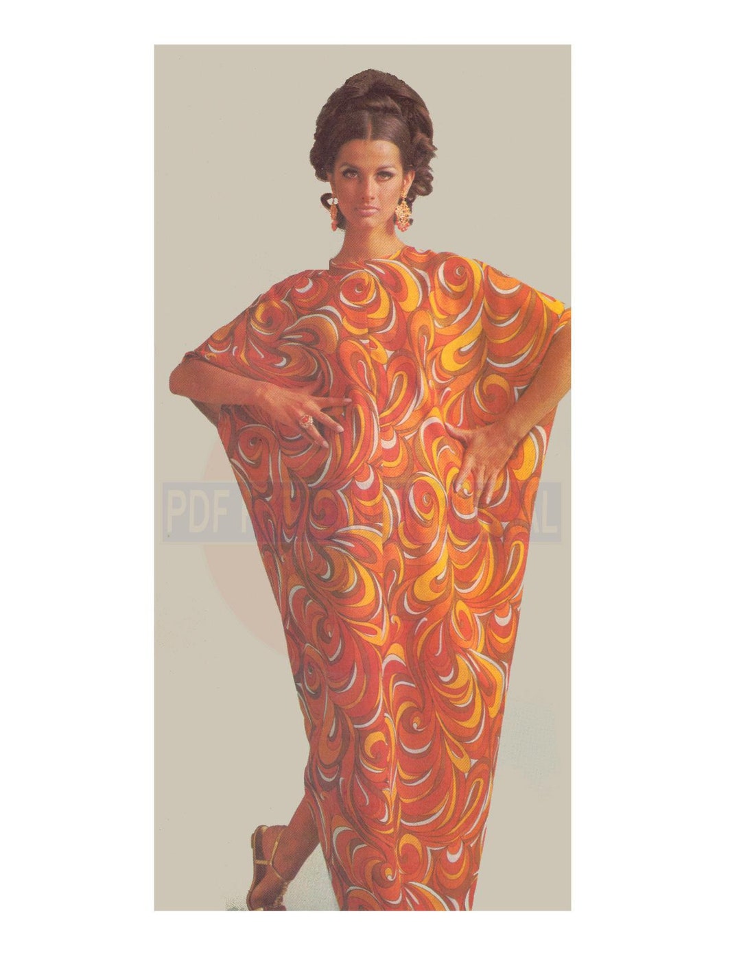 Simple Caftan, Instructions for DRAFTING SEWING PATTERN for a Caftan ...