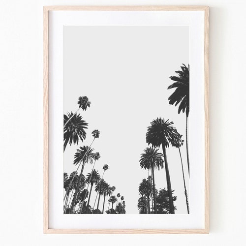 California Wall Art Palm Tree Print Wall Decor Living Room Etsy