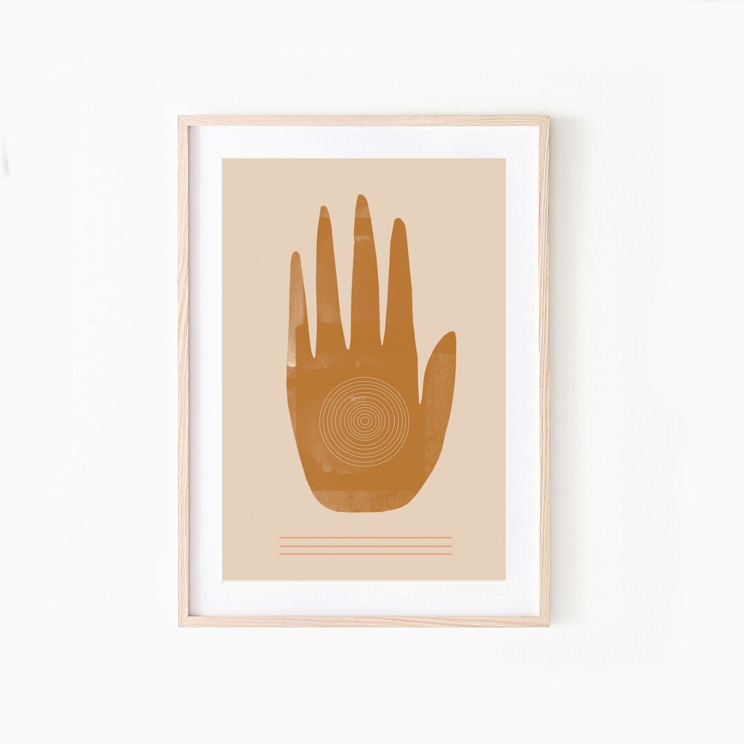 Hand Art, Downloadable Print, Bohemian Modern, Printable Poster ...