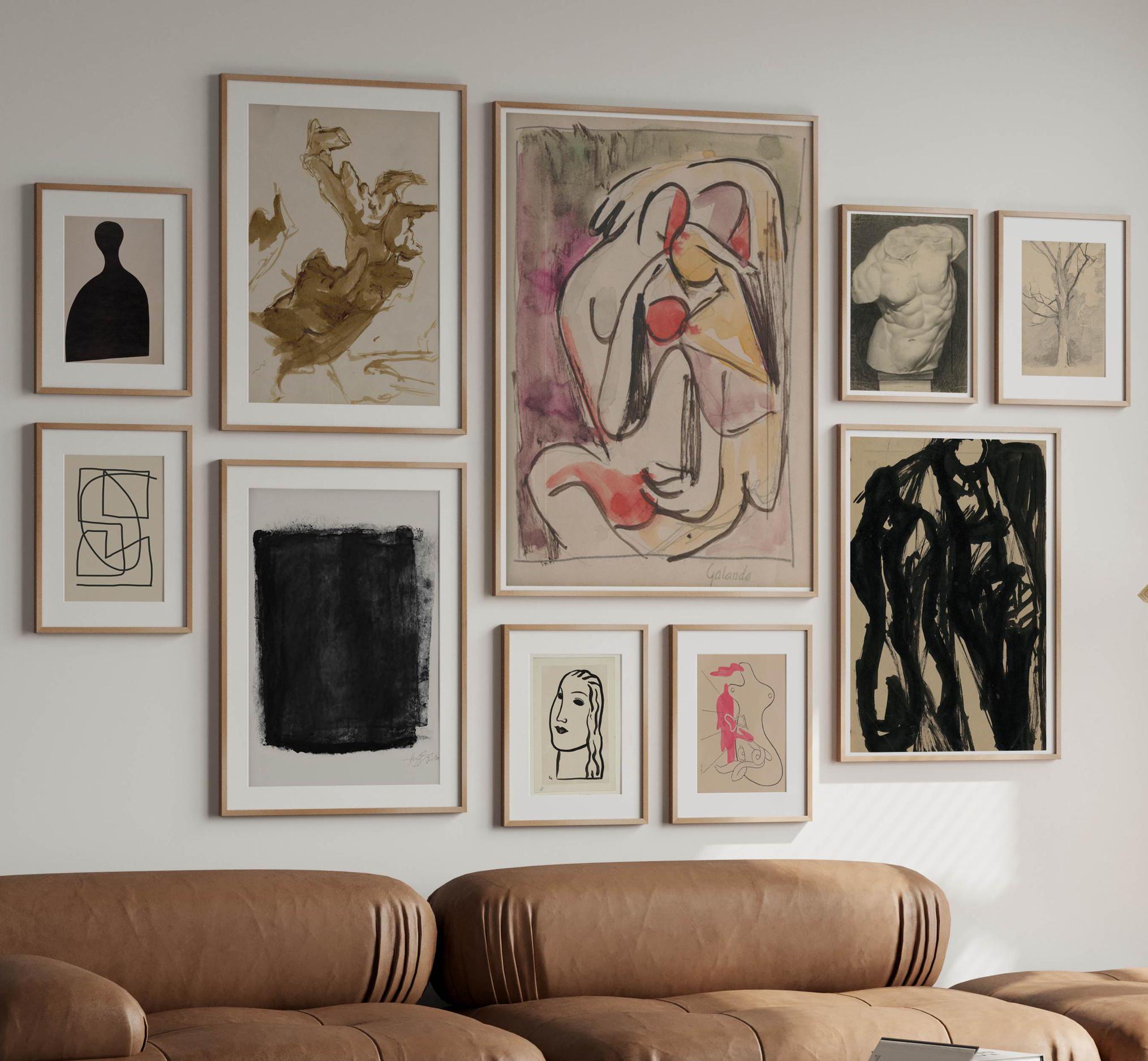 Neutral Gallery Wall Art Set: Vintage Modern Prints (digital Download ...