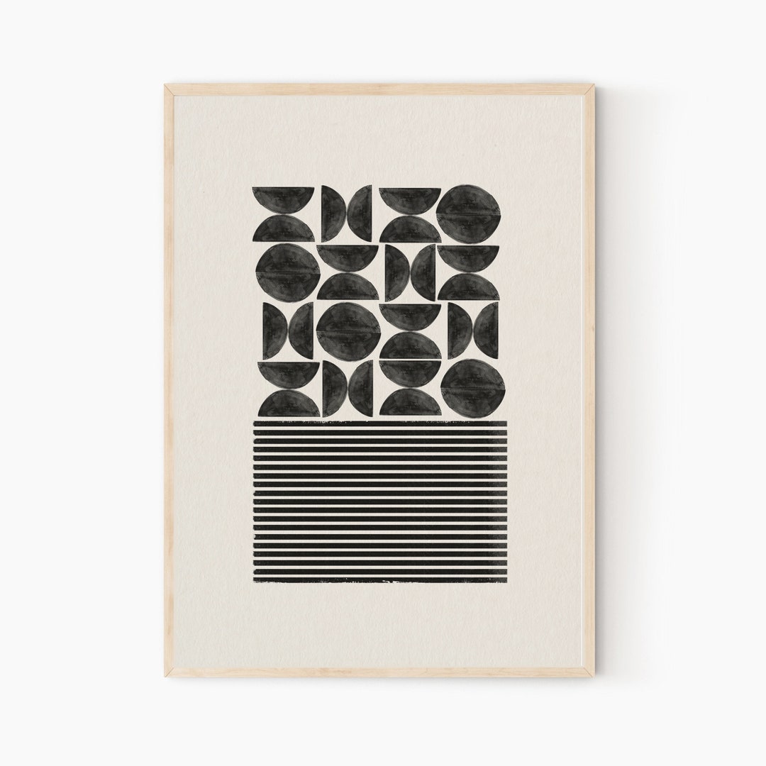 Mid Century Modern, Digital Download, Neutral Color Print, Dorm Wall ...