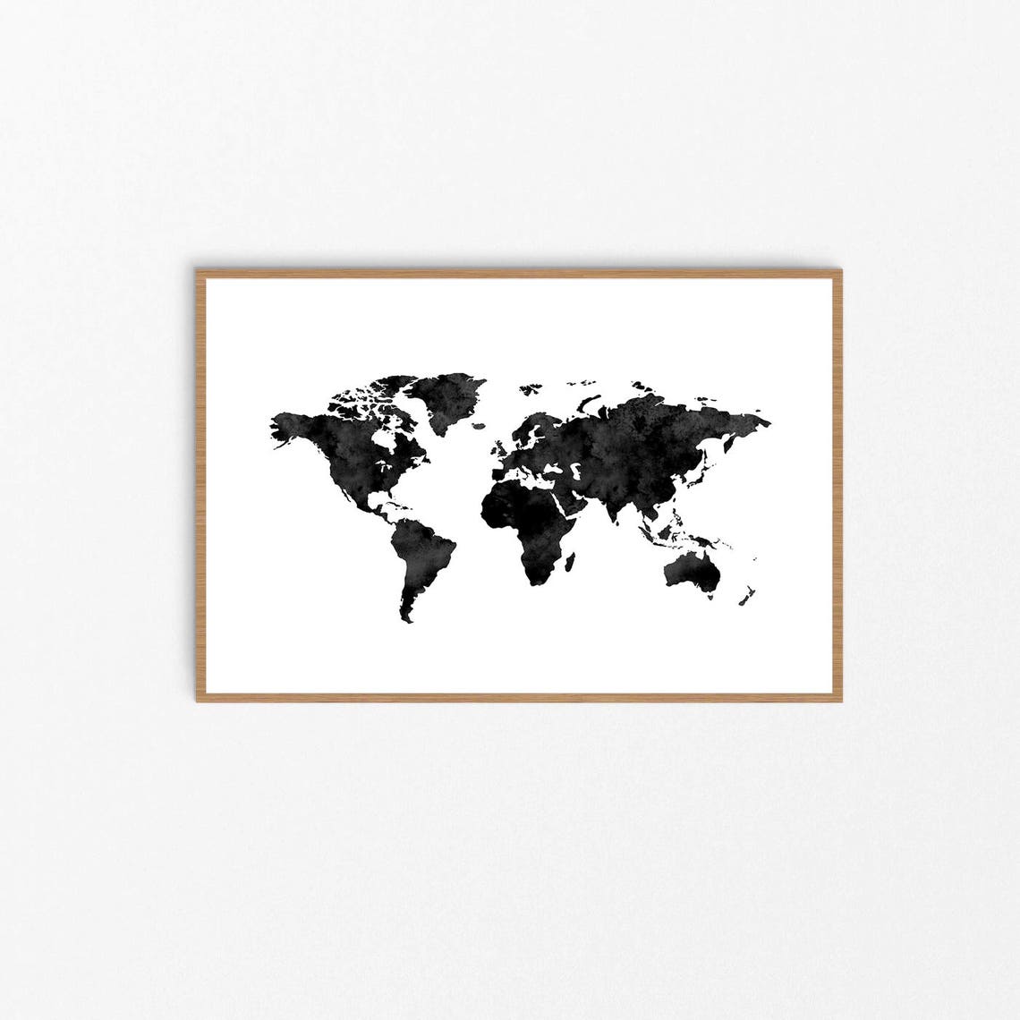 World Map Poster Water Color World Map World Map Print - Etsy