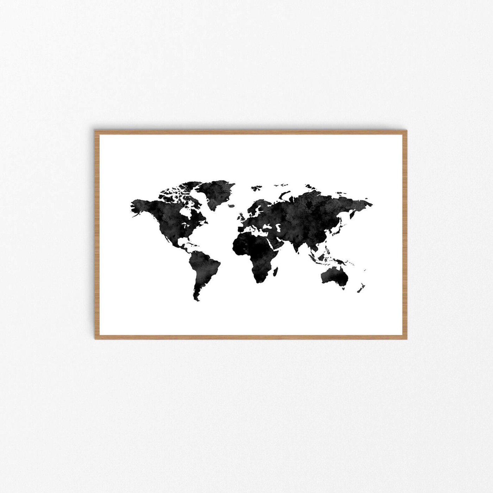 World Map Poster Water Color World Map World Map Print - Etsy