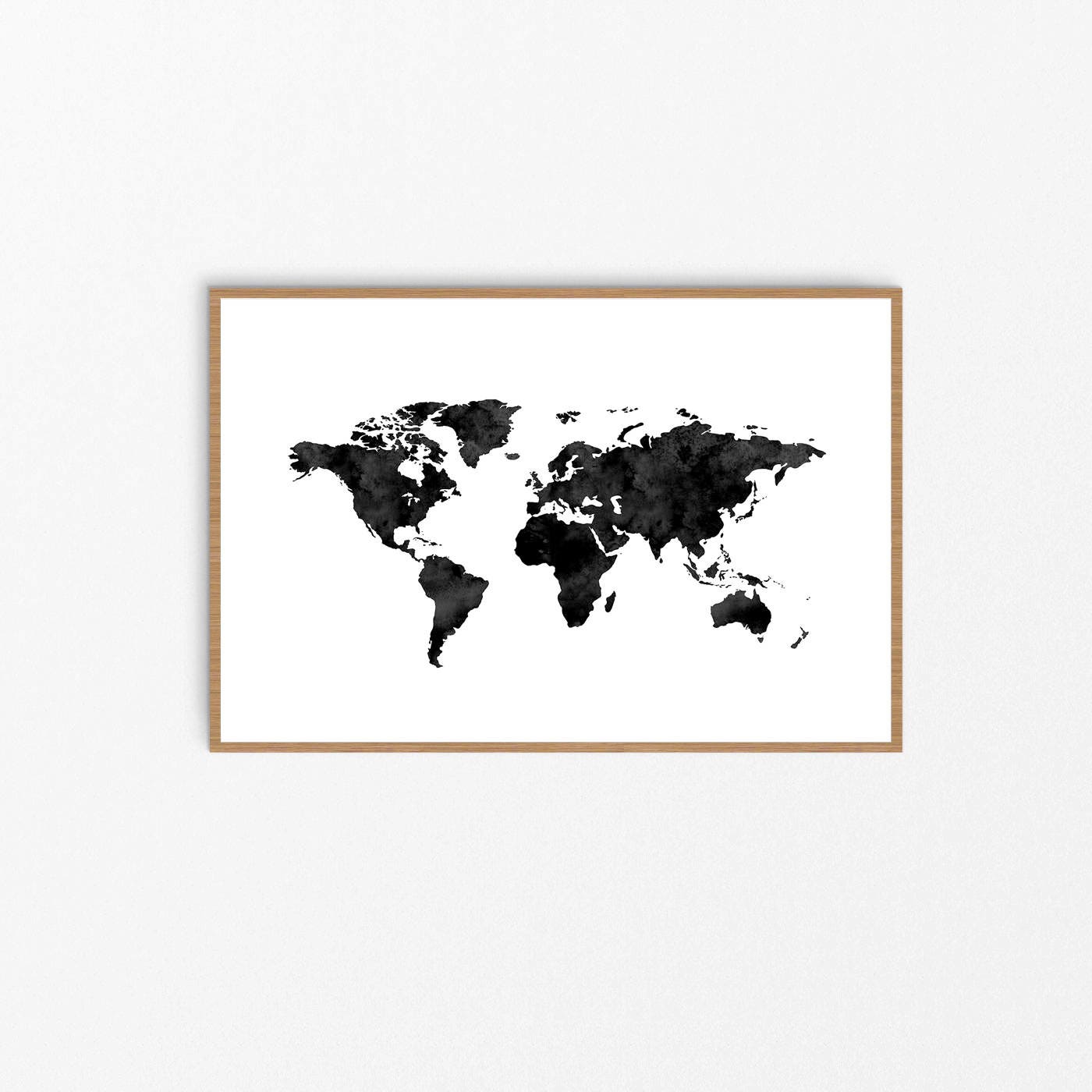 World Map Poster Water Color World Map World Map Print - Etsy