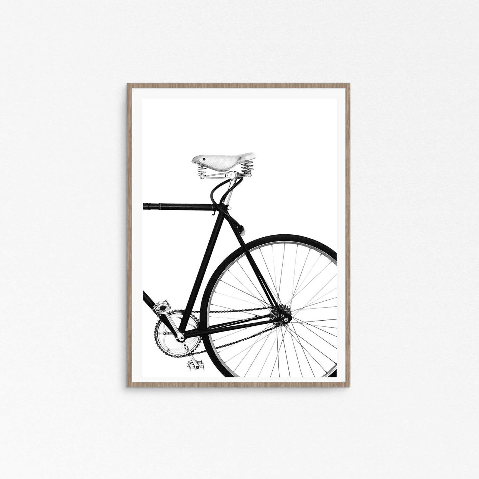 Bicycle Print Decor Set of 2 Prints Bicycle Wall Art | Etsy