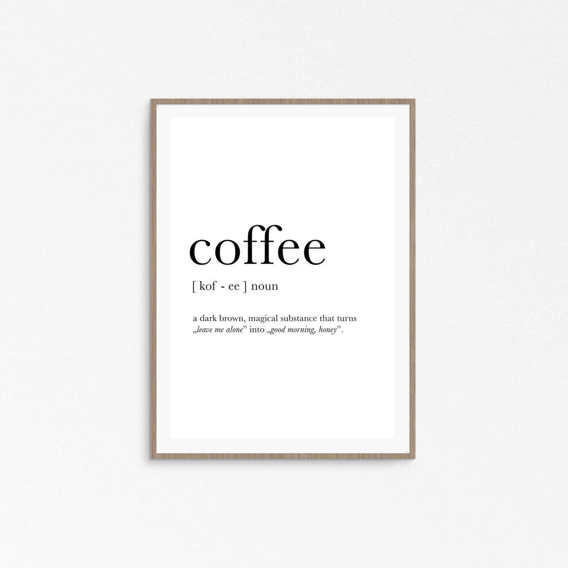 Kaffee-Druck Kaffee Definition Druck Kaffee Poster Kaffee | Etsy