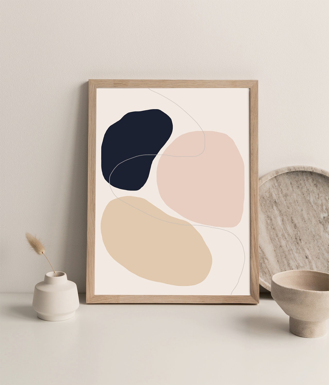 Bundle of 3 Prints Modern Poster Set Boho Wall Art Mid | Etsy