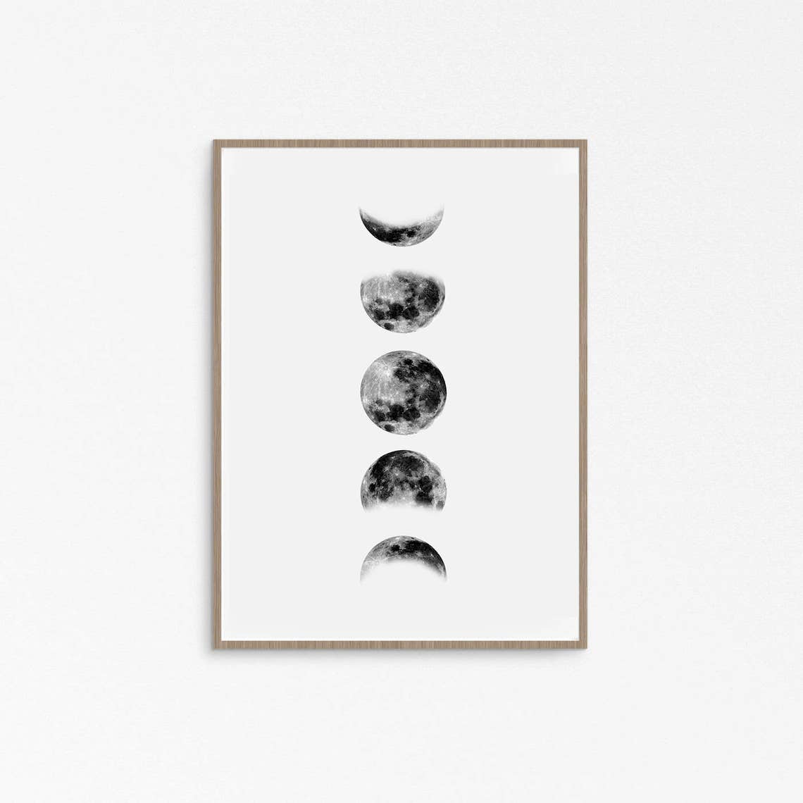 Lunar Phases Art Print: Minimalist Moon Poster (digital Download) - Etsy