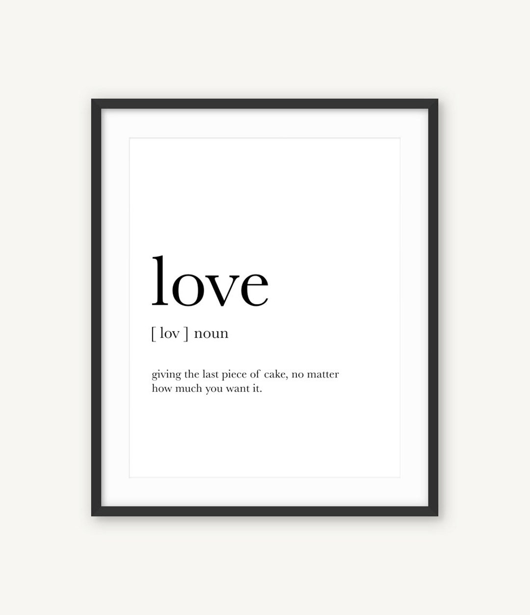 Love Definition, Love Sign Print, Black White Wall Art, Love Definition ...