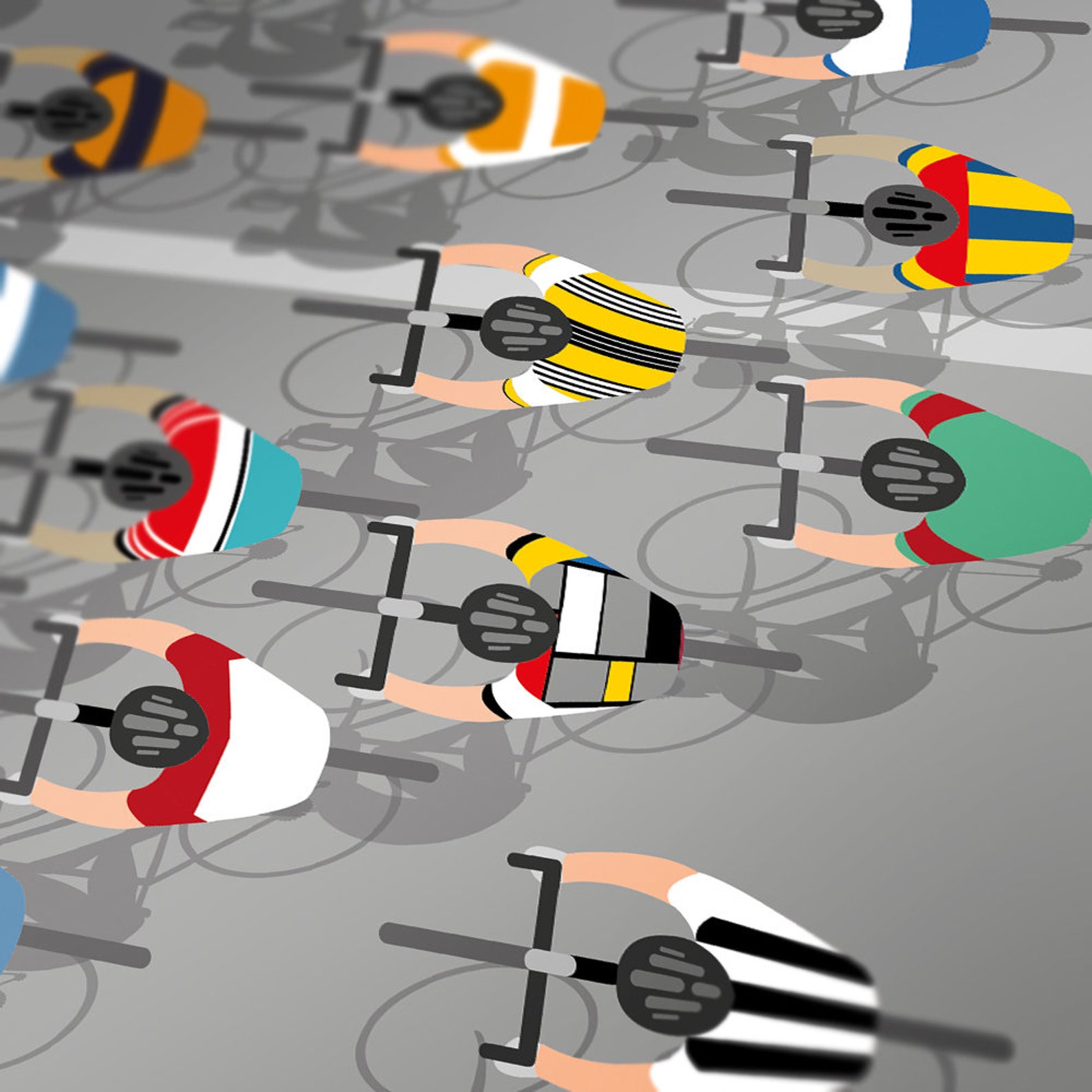 Cycling Poster Shirts of the Peloton 2 - Etsy