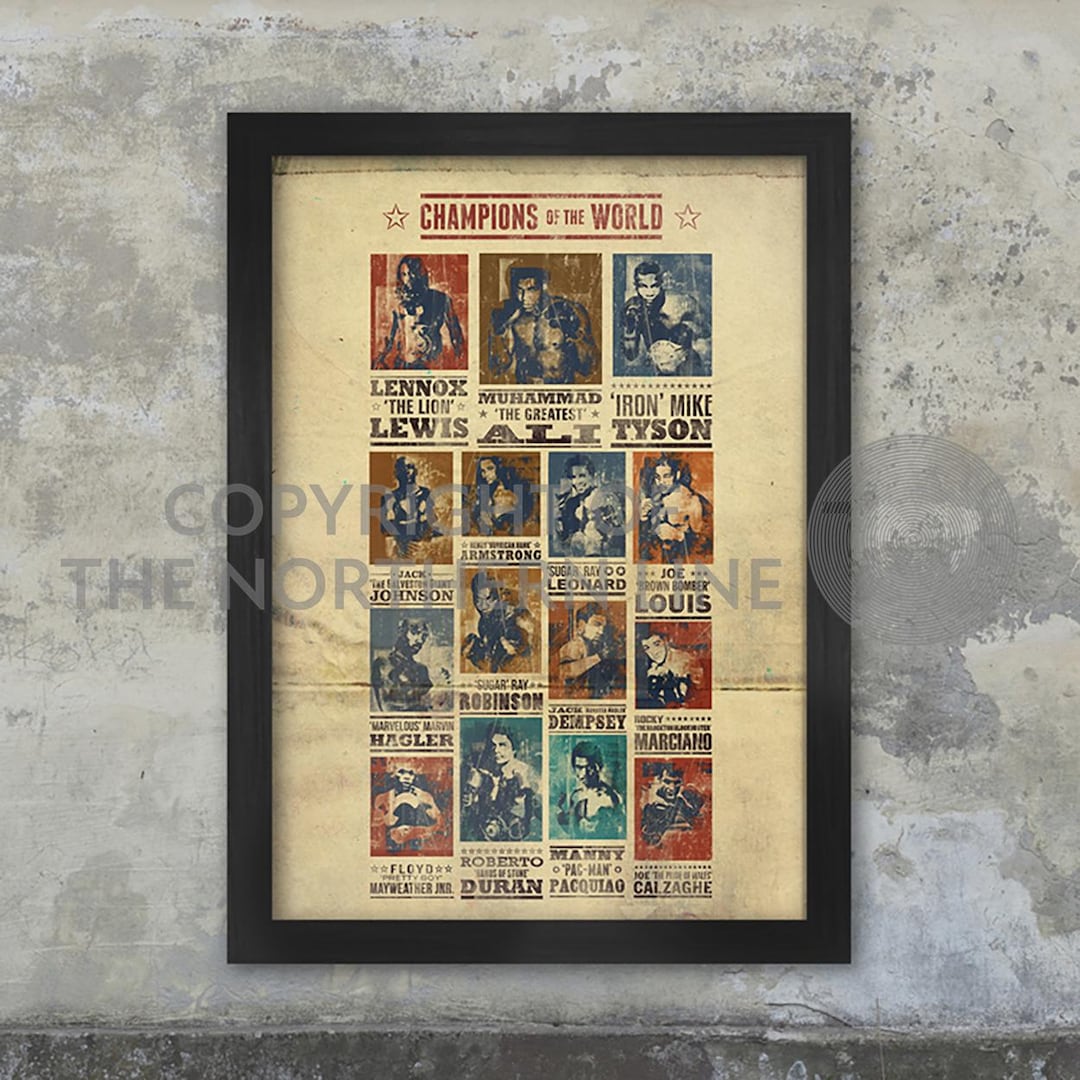 Champions of the World Boxing Poster - Etsy