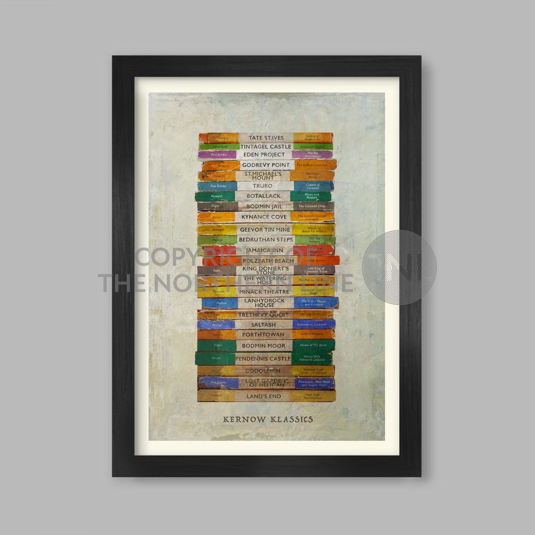 Kernow Klassics - Cornwall Poster Print - Etsy