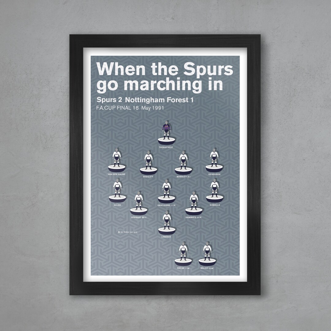 Spurs 91 - Football Poster Print - Etsy