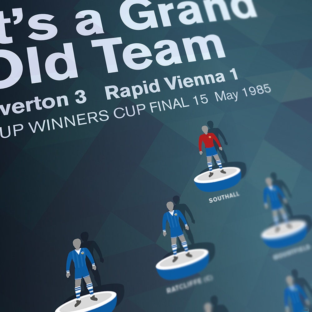 Everton 85 - Cup Winners Cup Poster Print - Etsy UK