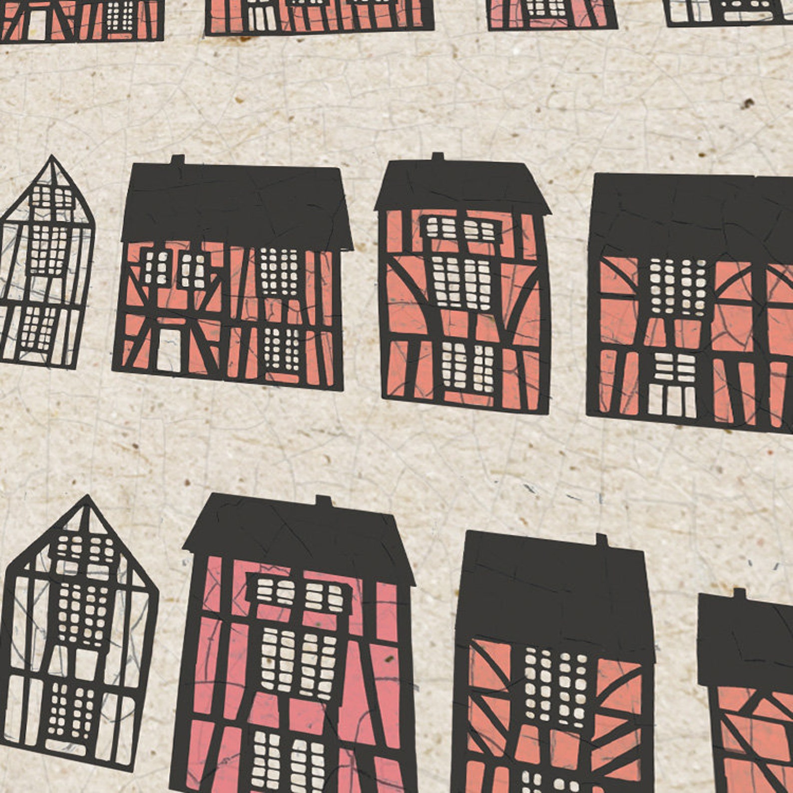 Suffolk Pink - Suffolk Houses Poster Print - Etsy