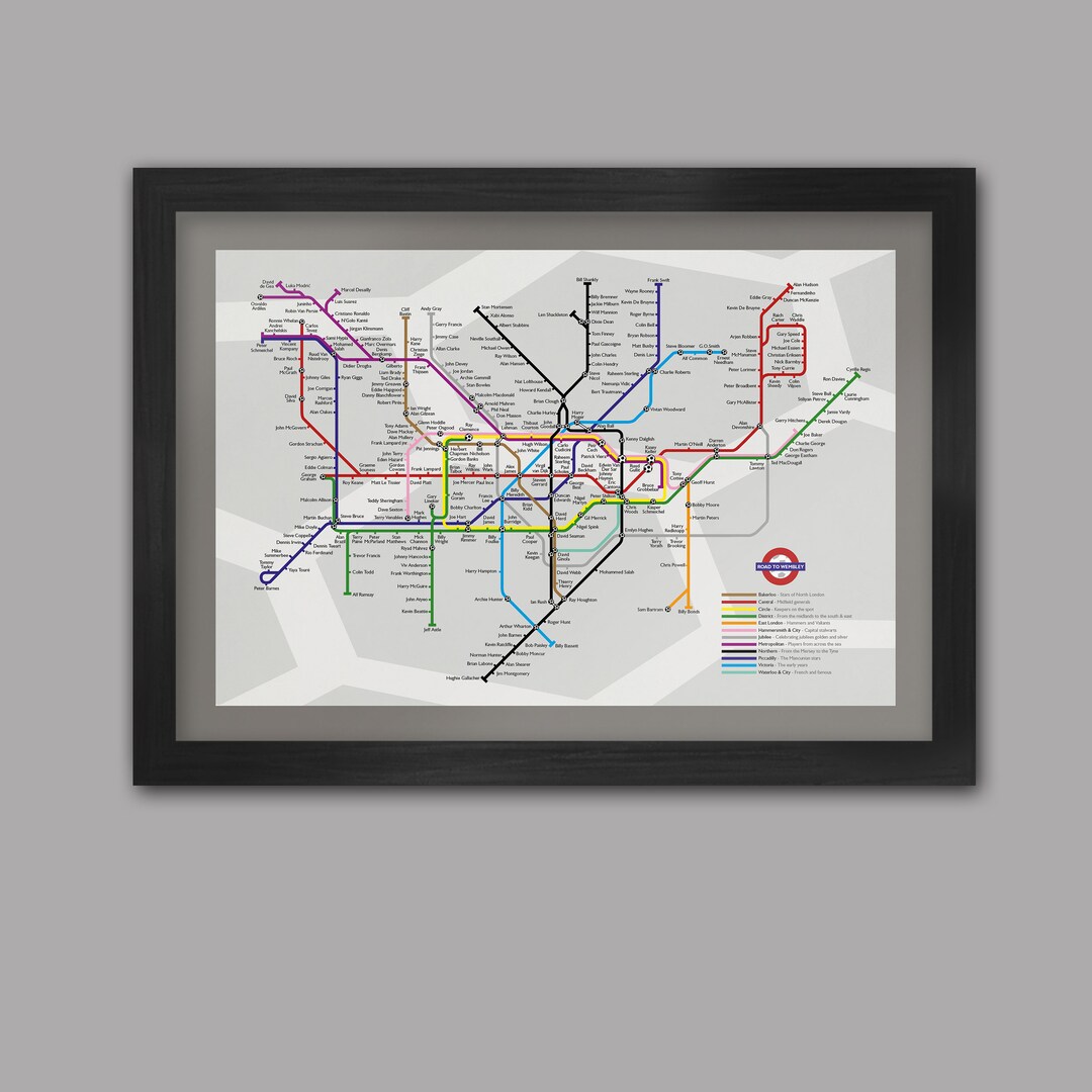 Road to Wembley Football Map Print - Etsy UK
