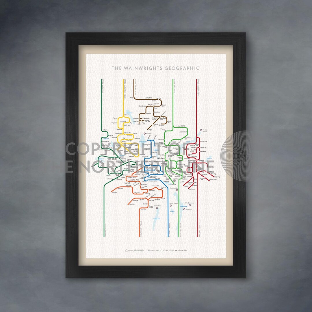 Wainwrights Geographic Print - Lake District - Etsy