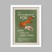 The Quick Brown Fox Poster Print - Etsy