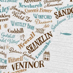 Map of the Isle of Wight - Poster Print - Etsy