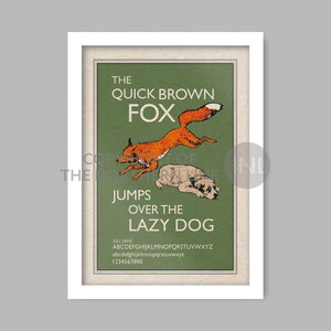 The Quick Brown Fox Poster Print - Etsy
