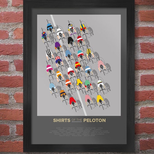 Cycling Poster Shirts of the Peloton 2 | Etsy
