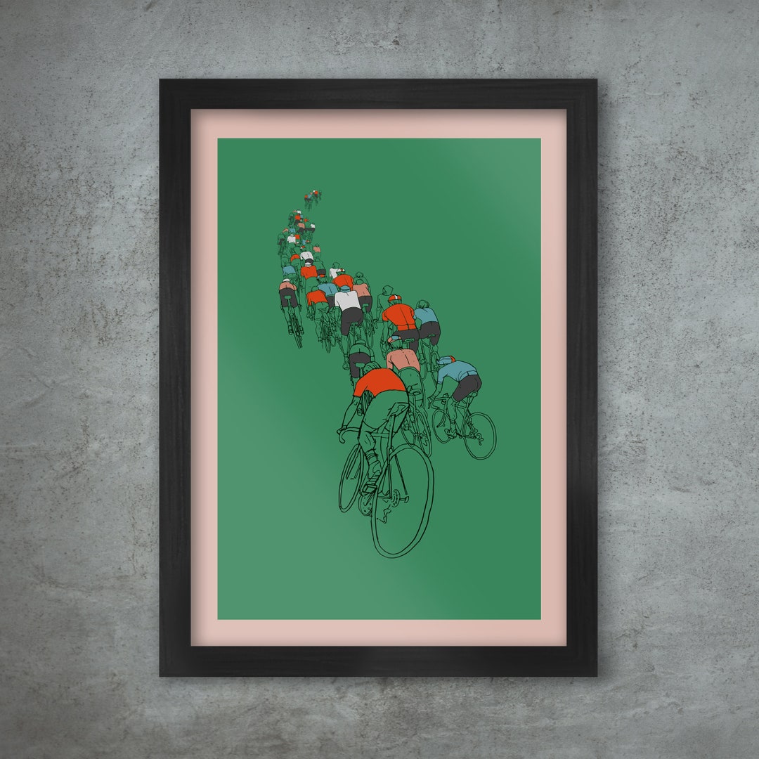 The Peloton - Cycling Poster Print - Etsy
