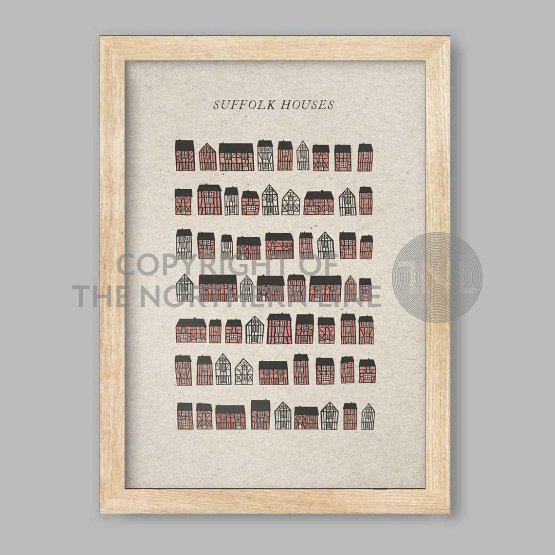 Suffolk Pink - Suffolk Houses Poster Print - Etsy