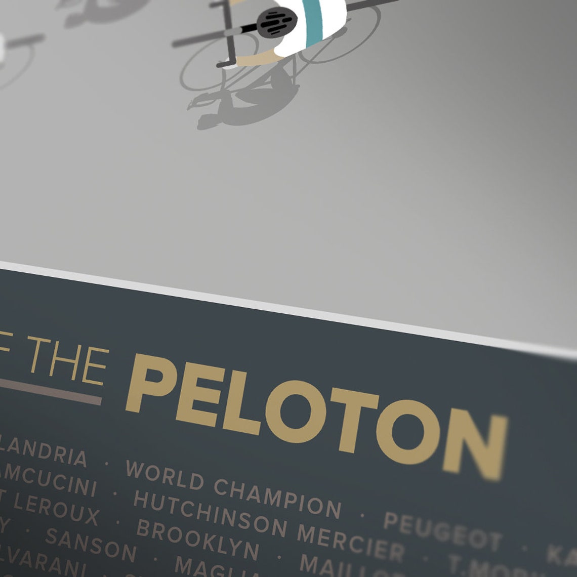 Cycling Poster - Shirts of the Peloton 2 - Etsy