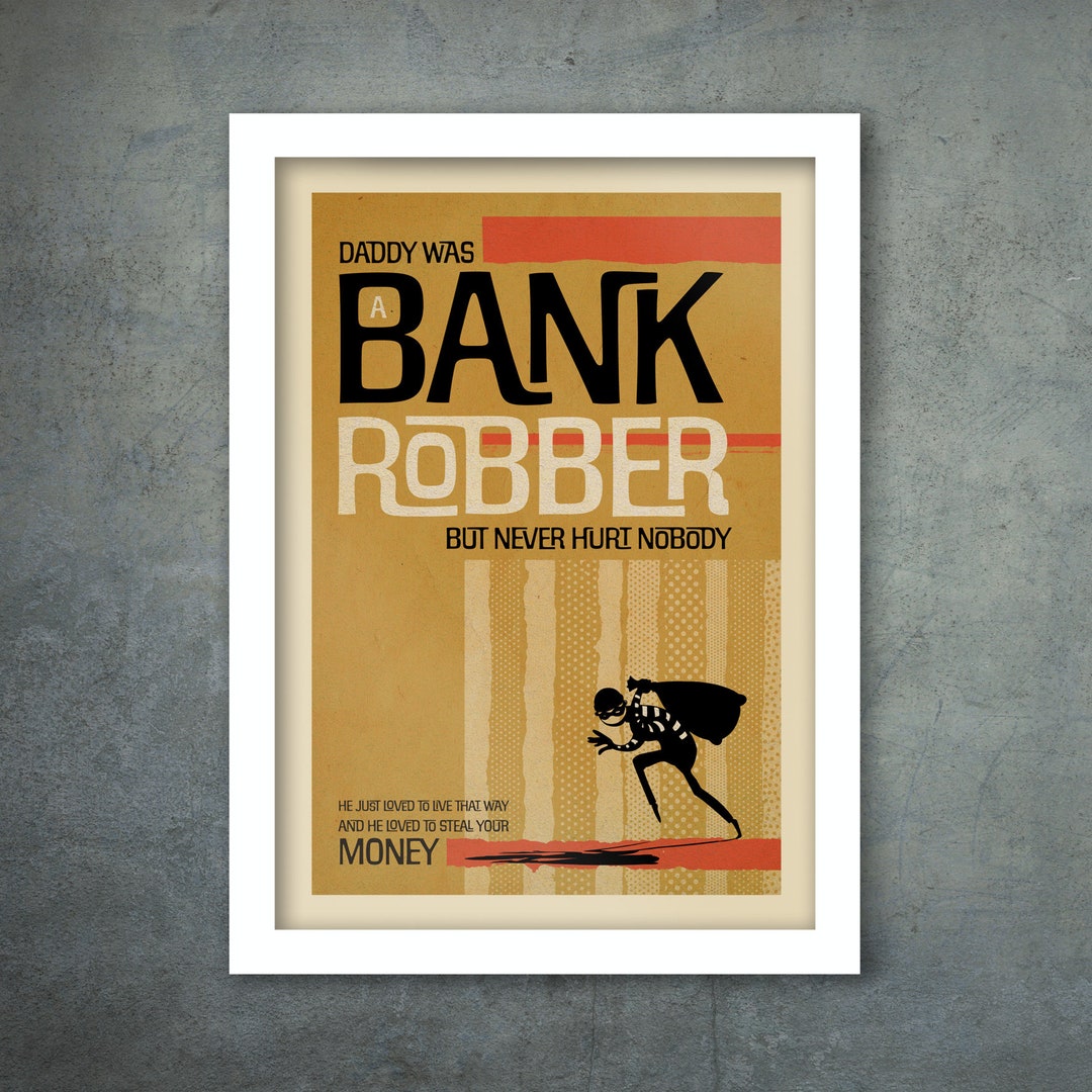 Bank Robber Music Poster Print - Etsy