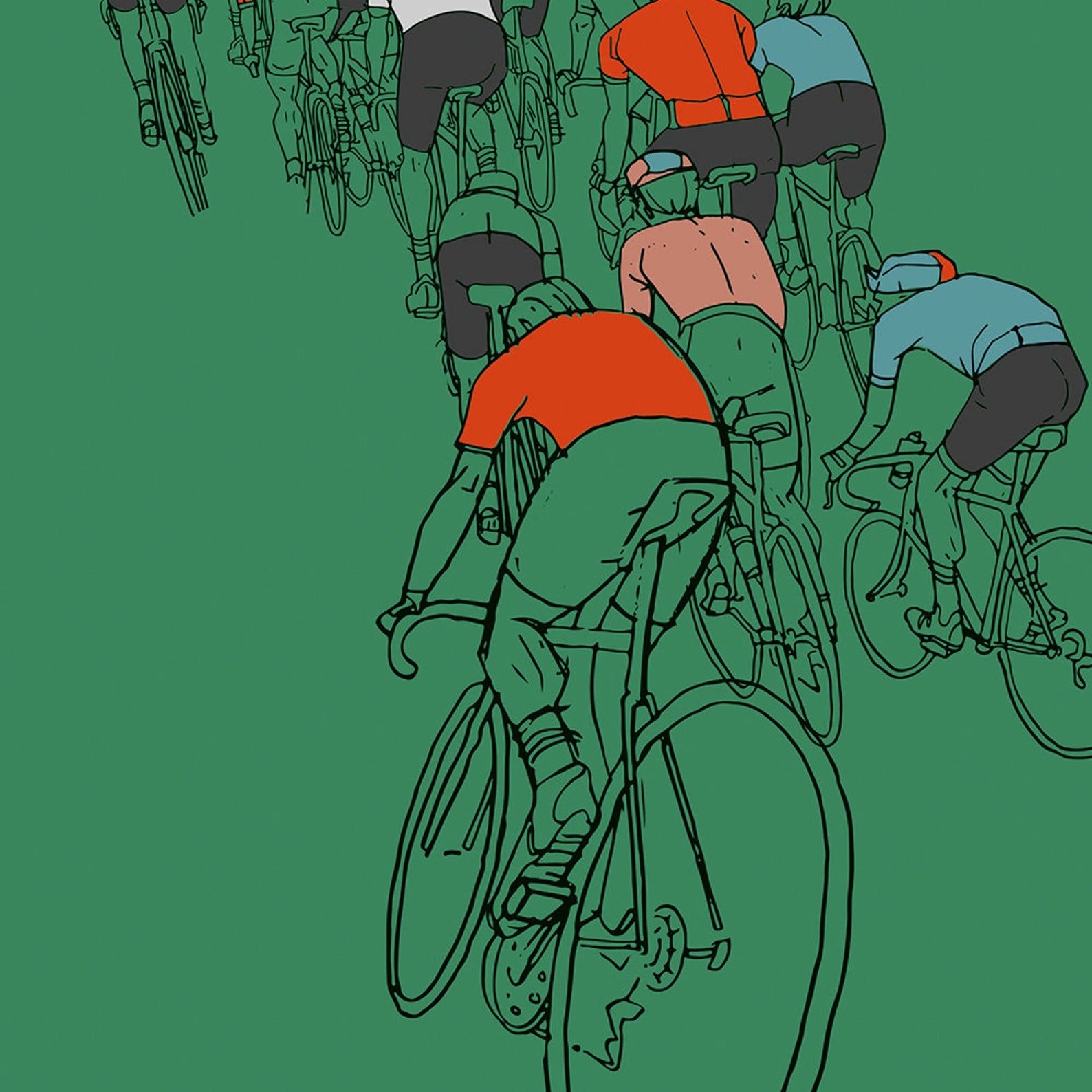 The Peloton Cycling Poster Print - Etsy UK